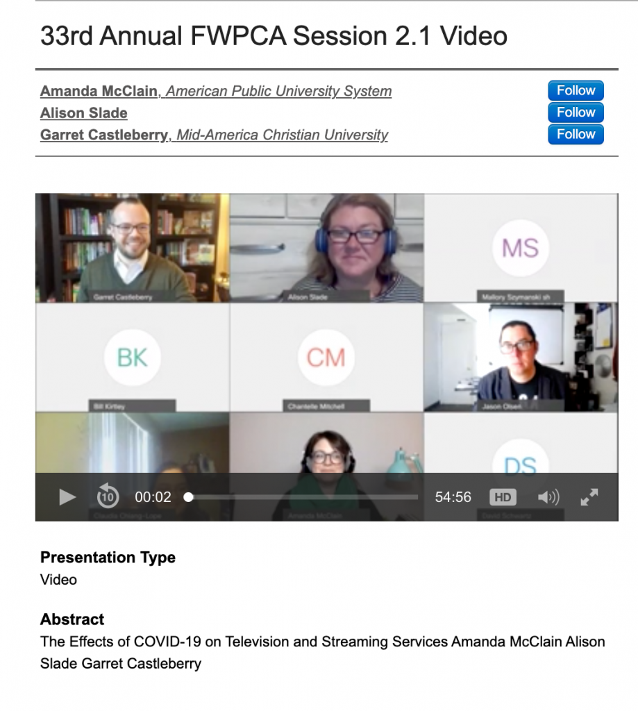 Continuing conversations – Far West Popular Culture Association